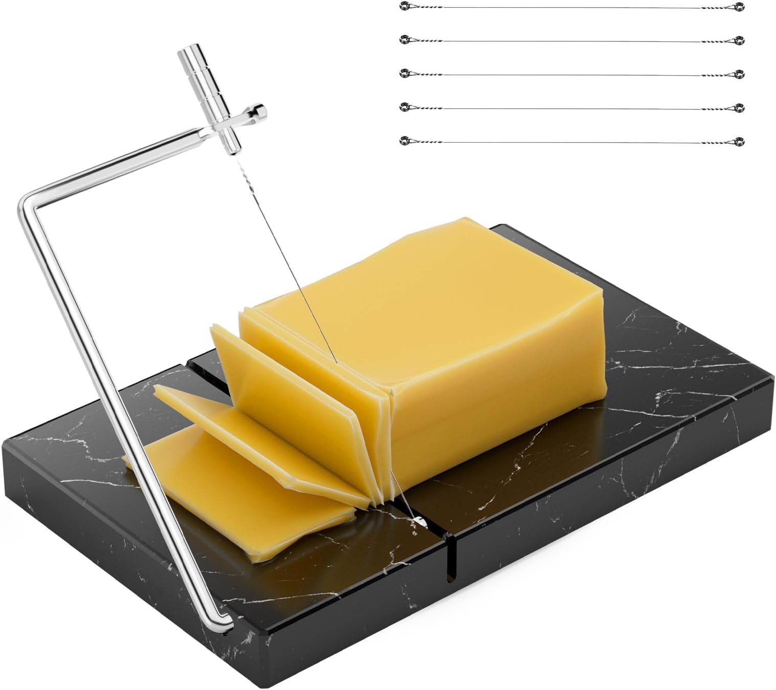 Amazon.com: WILLKOMMEN Wood Cheese Slicer, Cheese Cutter Board with ...