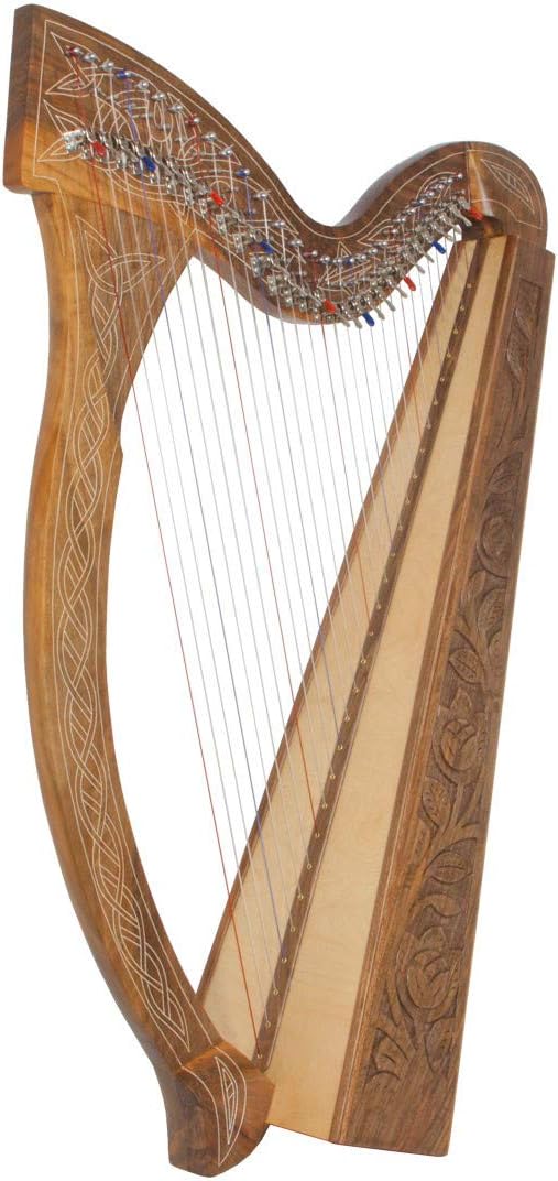 Amazon.com: Roosebeck 36-String Celtic Meghan Harp w/Chelby Levers ...