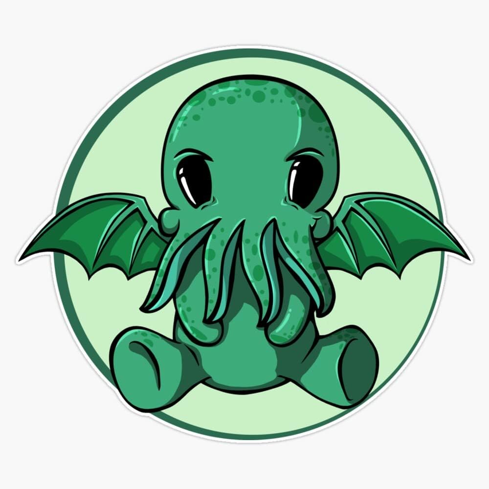 Amazon.com: Cthulhu Smirk Vinyl Window Bumper Sticker Decal 5" : Automotive