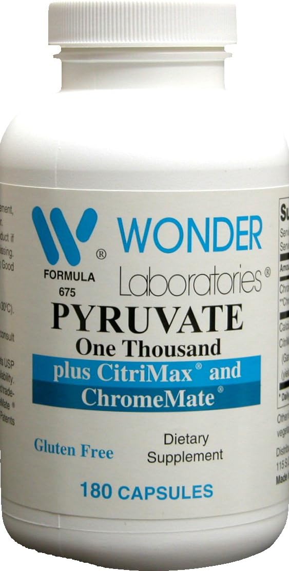 Amazon.com: Pyruvate 1000 ChromeMate CitriMax - 180 Capsules #6752 : 健康與家庭