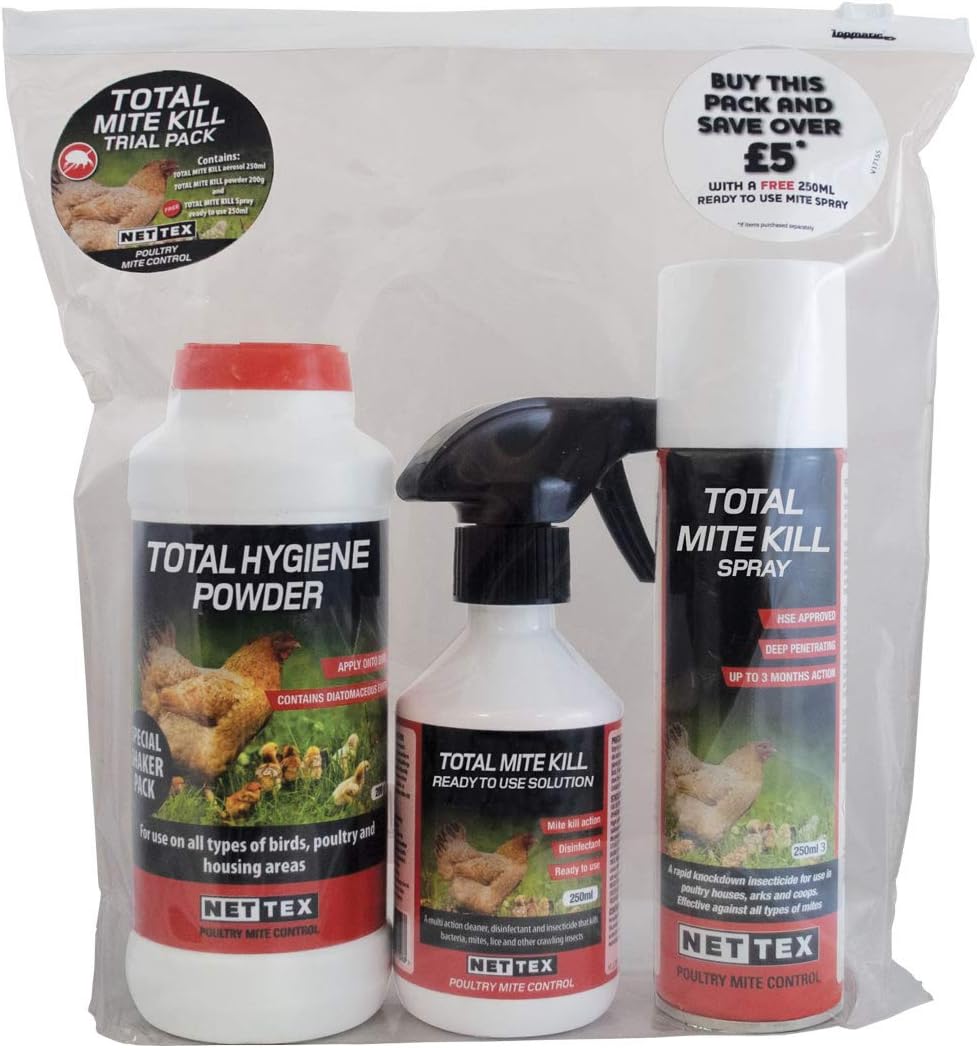 Total Mite Kill Nettex Starter Pack Diatomaceous Earth Nettex Red Mite ...