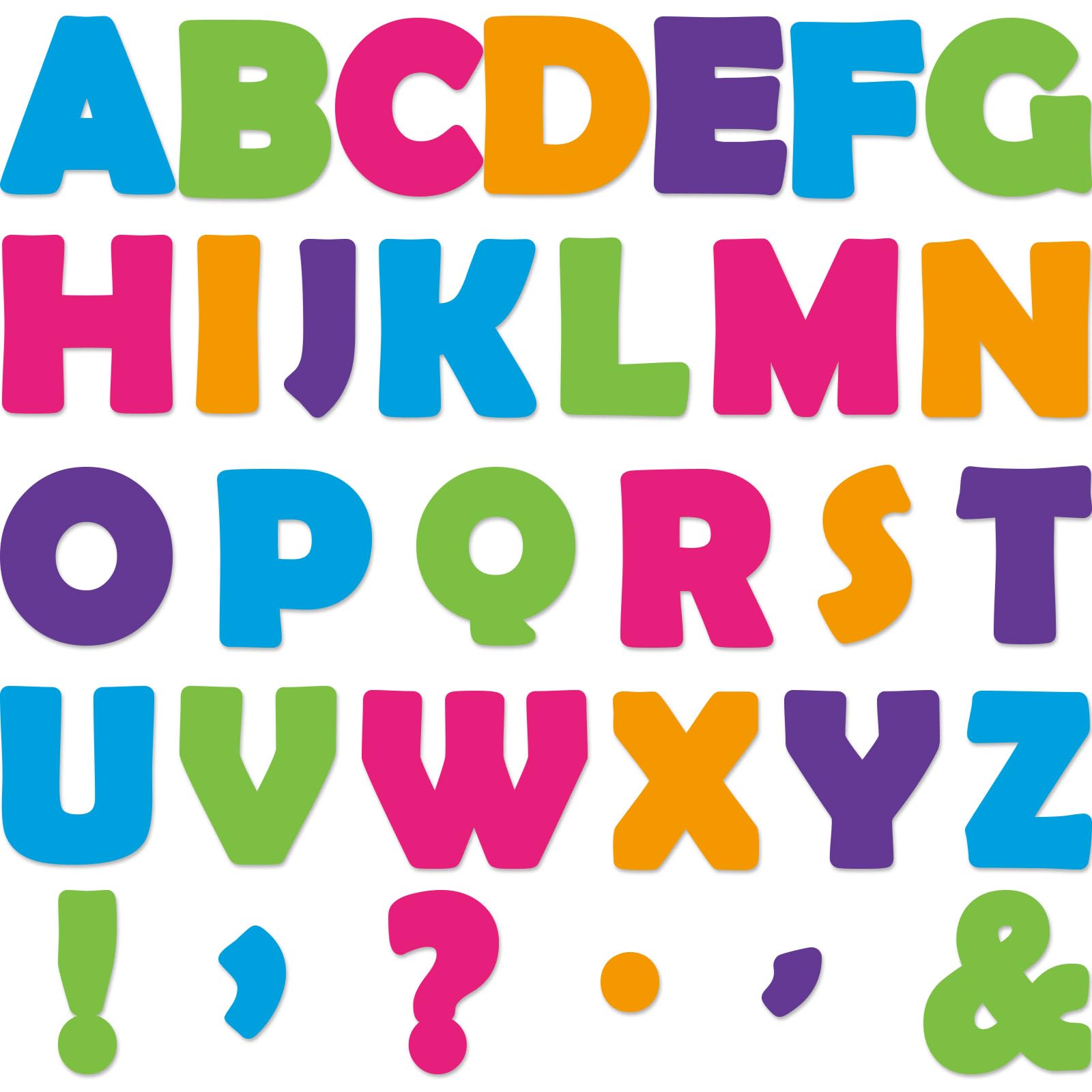 Amazon.com: 300 PCS Large 7" Font Letters and Punctuation Set, Colorful ...