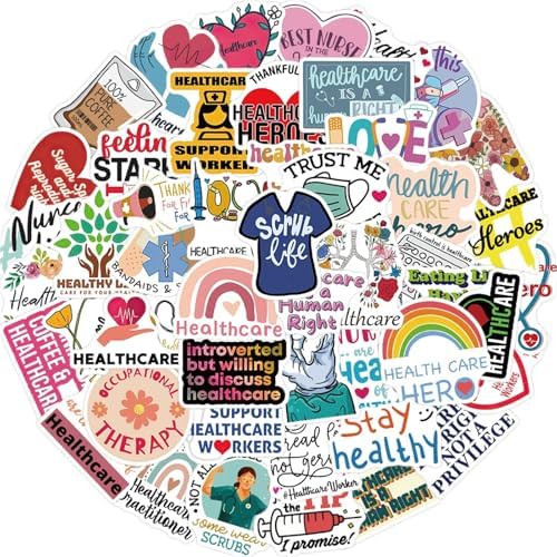 Amazon.com: 50 Pcs Health Care Stickers Doctor Nurse Sticker Medical ...