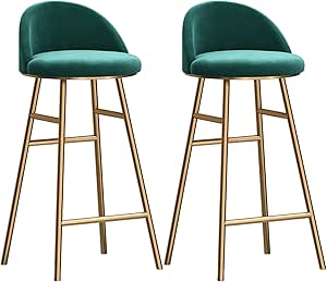 Amazon.com: BEABAG Bar Stools Set of 2 Barstools Bar Height Counter ...