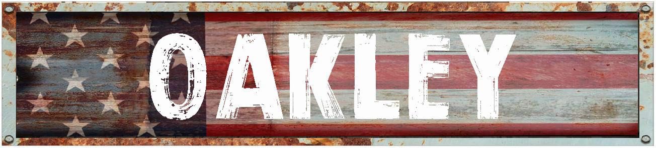 Amazon.com: Oakley 8" American Flag Patriotic Rectangle Paint Weathered ...