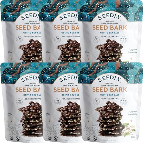 Amazon.com: SEEDLY Organic Dark Chocolate Protein Bark - Celtic Sea ...