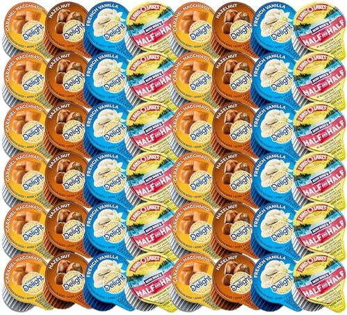 Amazon.com : 48 Assorted Coffee Creamer Singles Pack - 6 Flavored ...