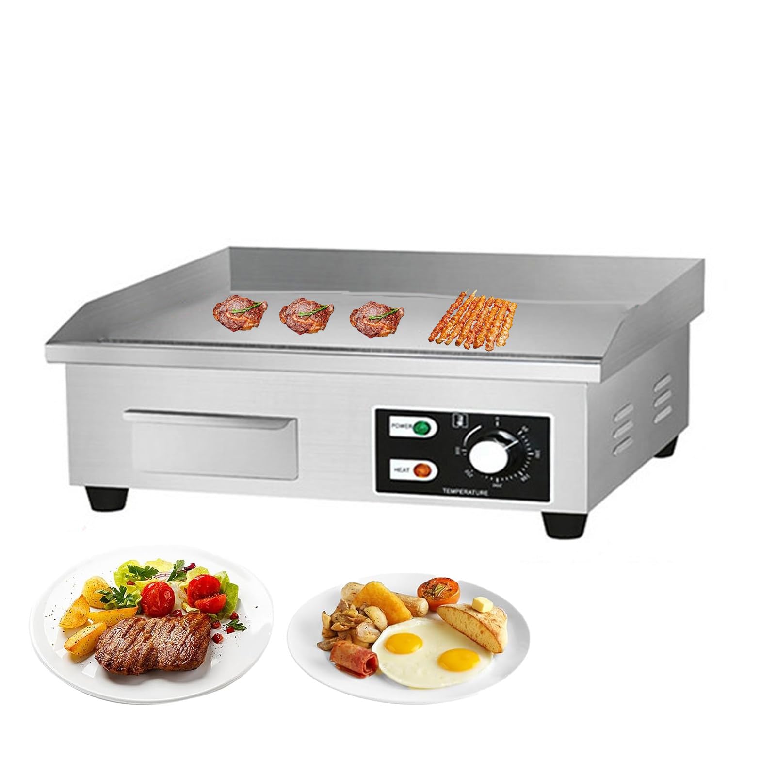 Amazon.com: Kindevieft Commercial Electric Griddle, 17" Teppanyaki ...