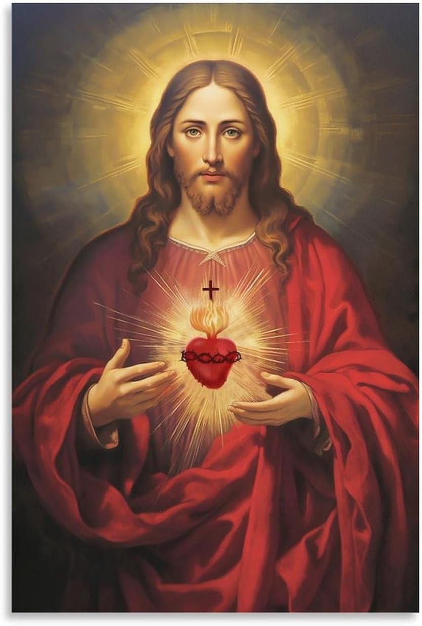 Amazon.com: DuduYH Jesus Persecution Wall Art Crown of Thorns Christ ...