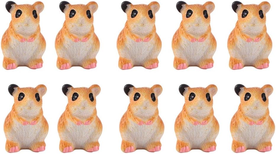 Amazon.com: Leadigol 10PCS Mini Hamster Figurine,Miniature Animals ...