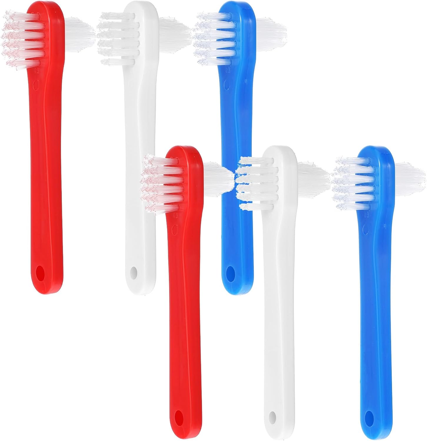 Amazon.com: Quilax 6 Pack Denture Brush, Portable Dual Headed Firm Hard ...
