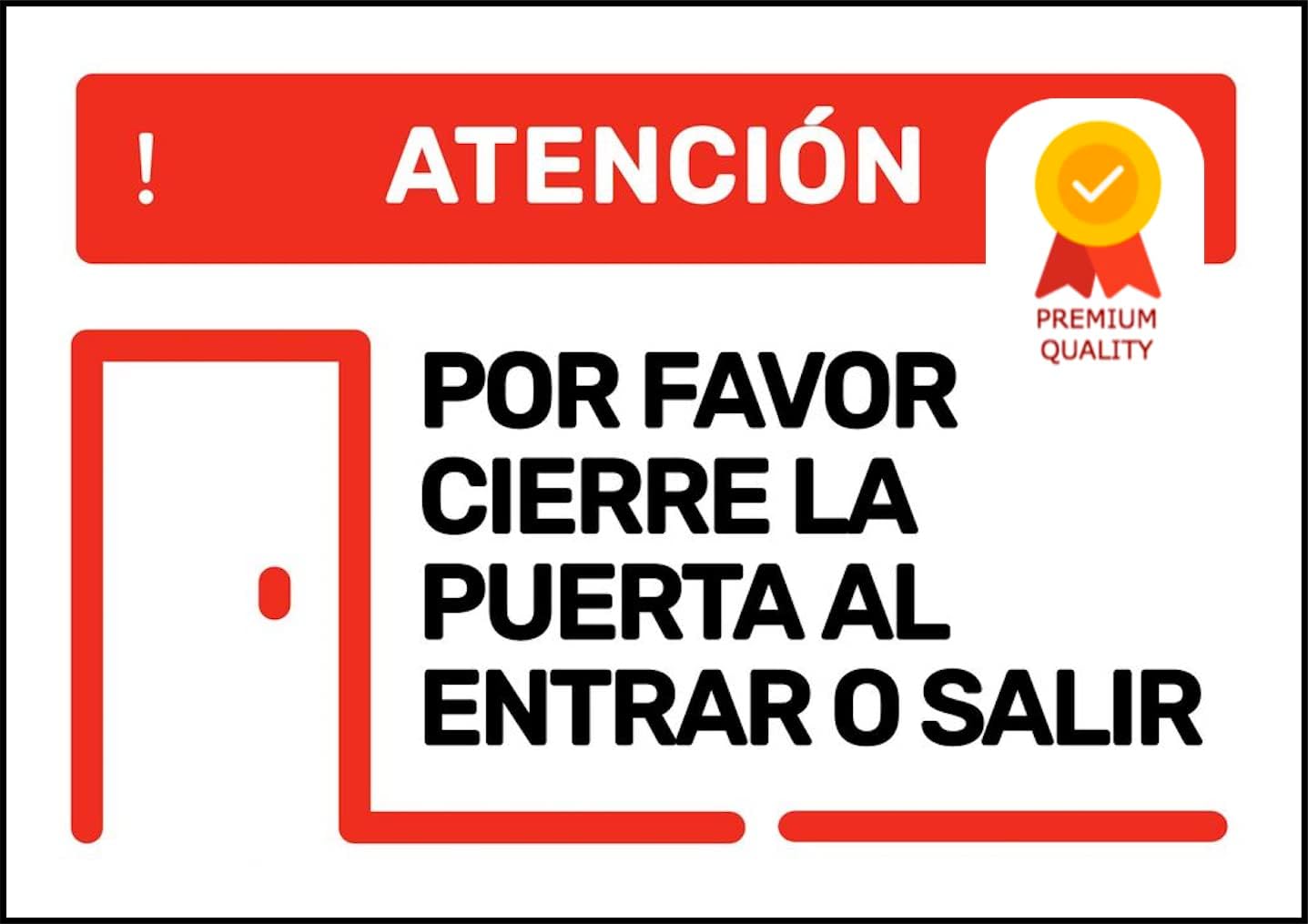 ICOLUX® Cartel Cerrar La Puerta Cerrar Puerta - Cerrar La Puerta Por ...