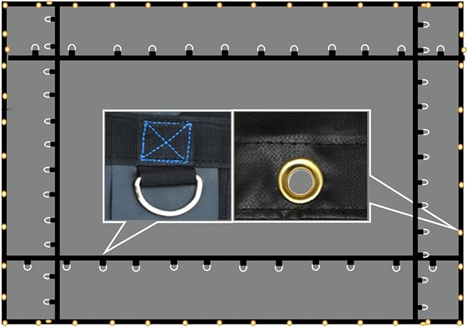 Mytee Products 12'x16' Heavy Duty Smoke Tarp for Flatbed Truck - 18 ...