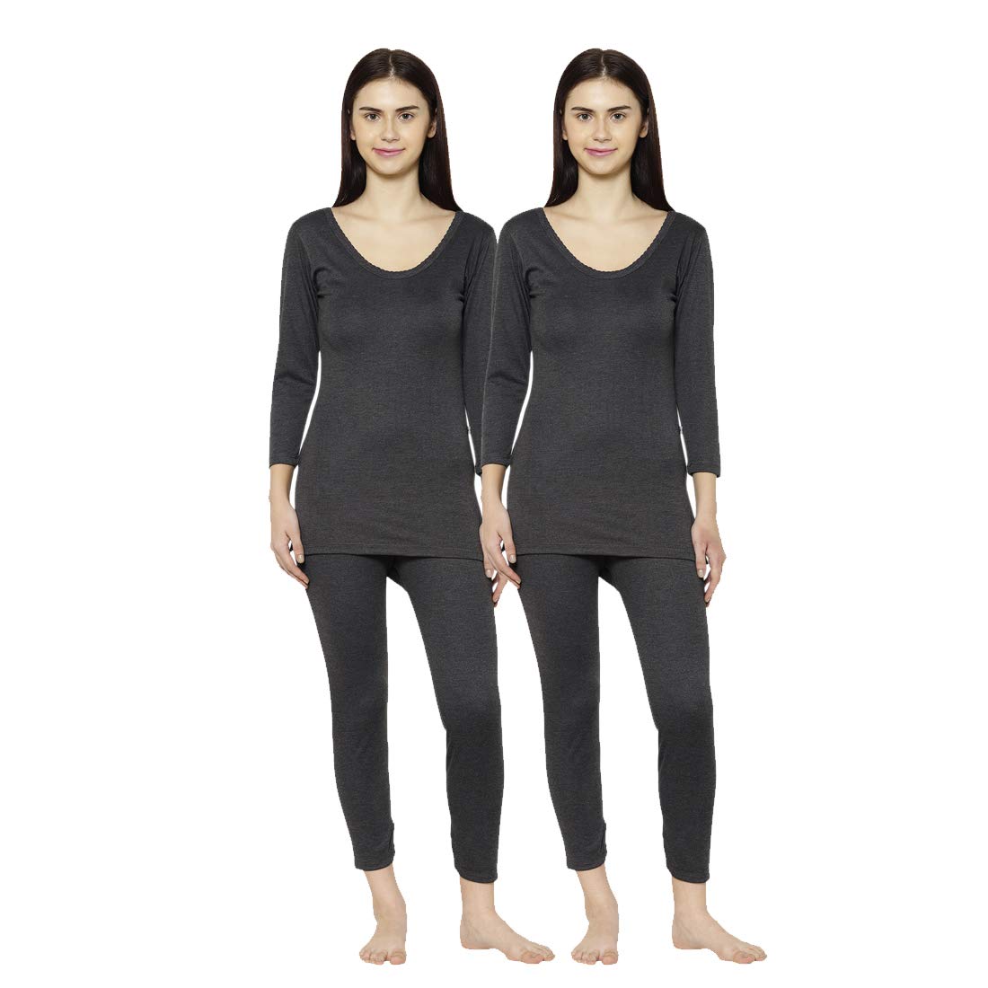 Buy Mack JONNEY Thermal Inner Top and Bottom Set for Women (Pack of 2 ...
