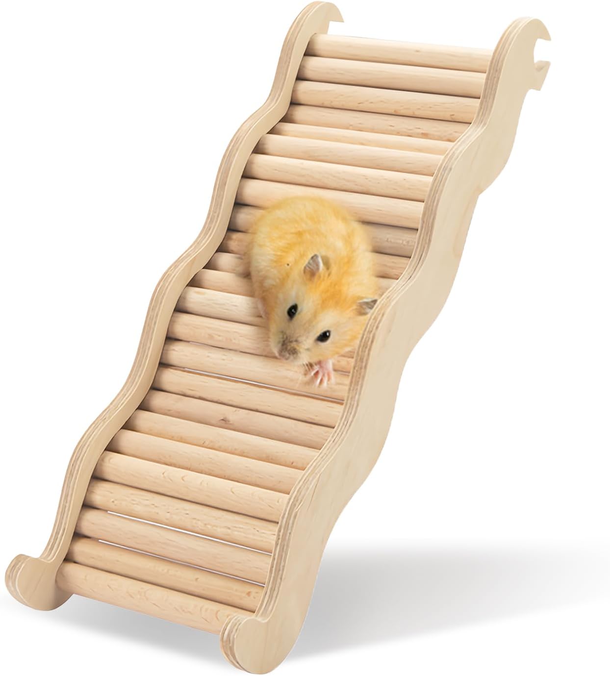 Betinyar Wooden Hamster Climbing Toy, 10.2 x 3.8x 1.2 inches Hamster ...