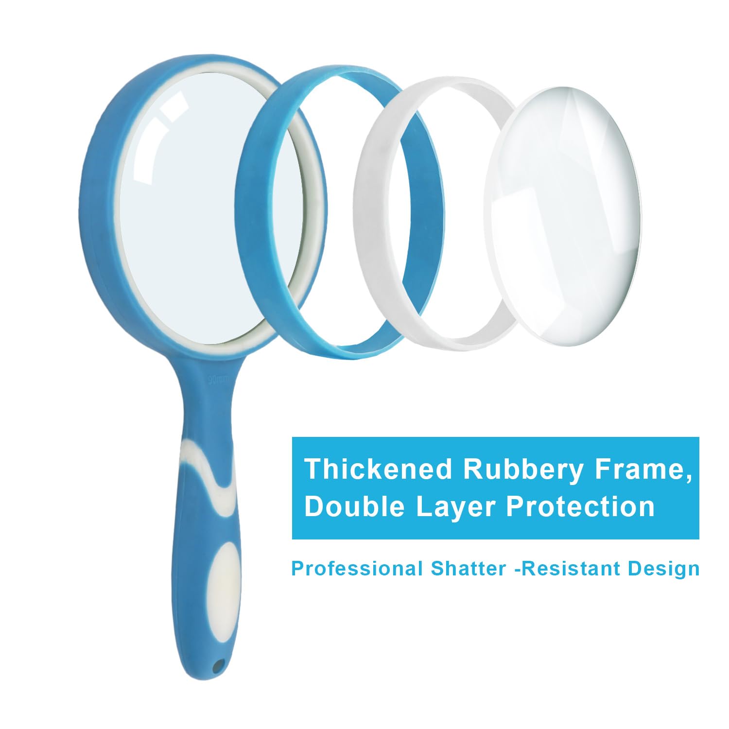 Snapklik.com : Large Magnifying Glass Handheld, Easy To Hold ...