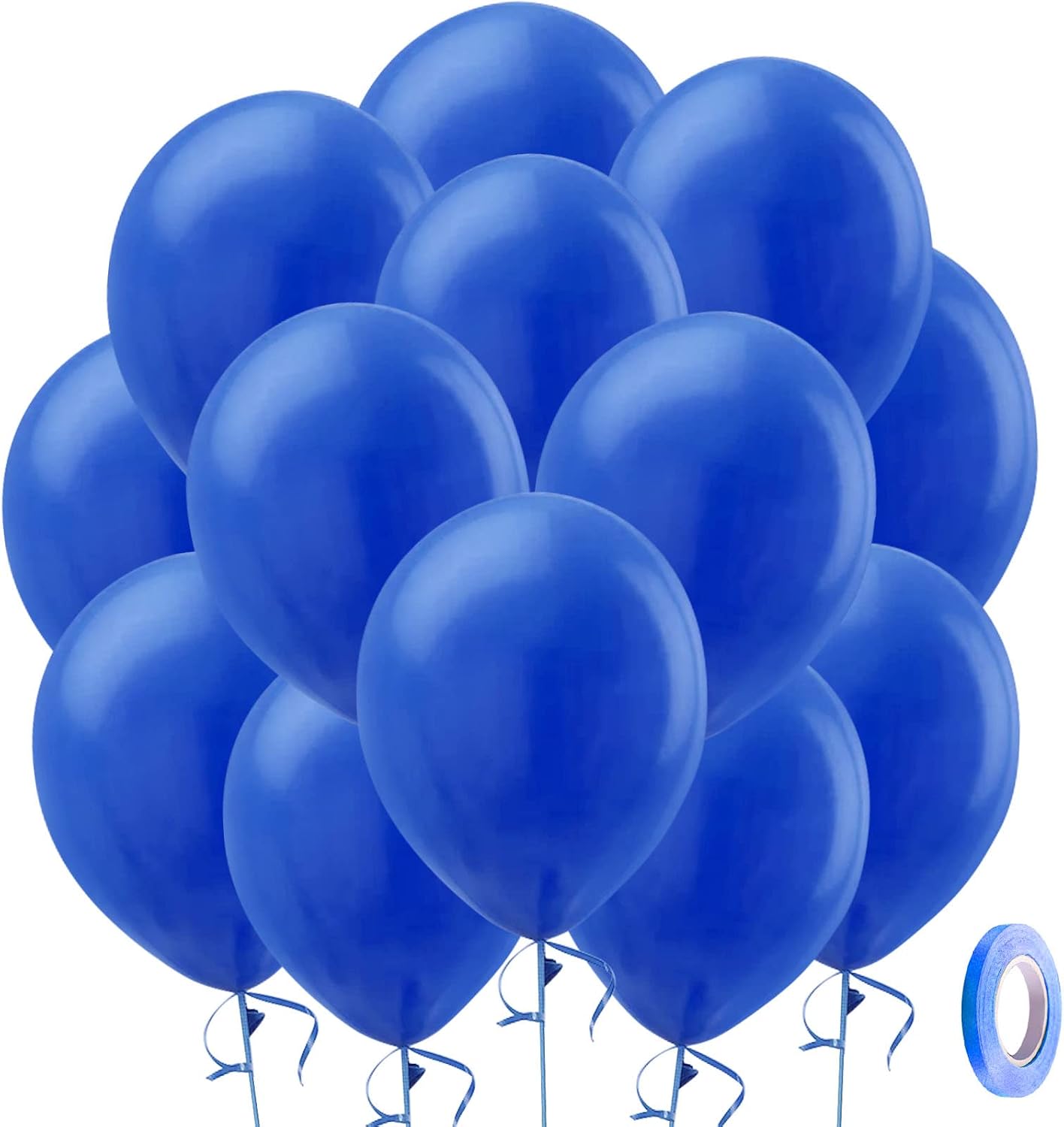 Amazon.com: Bezente Royal Blue Latex Party Balloons - 100 Pack 12 inch ...