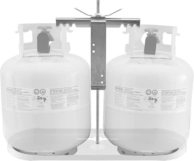 Amazon.com: RecPro RV Dual Propane Tank Mounting Rack | Supports both ...