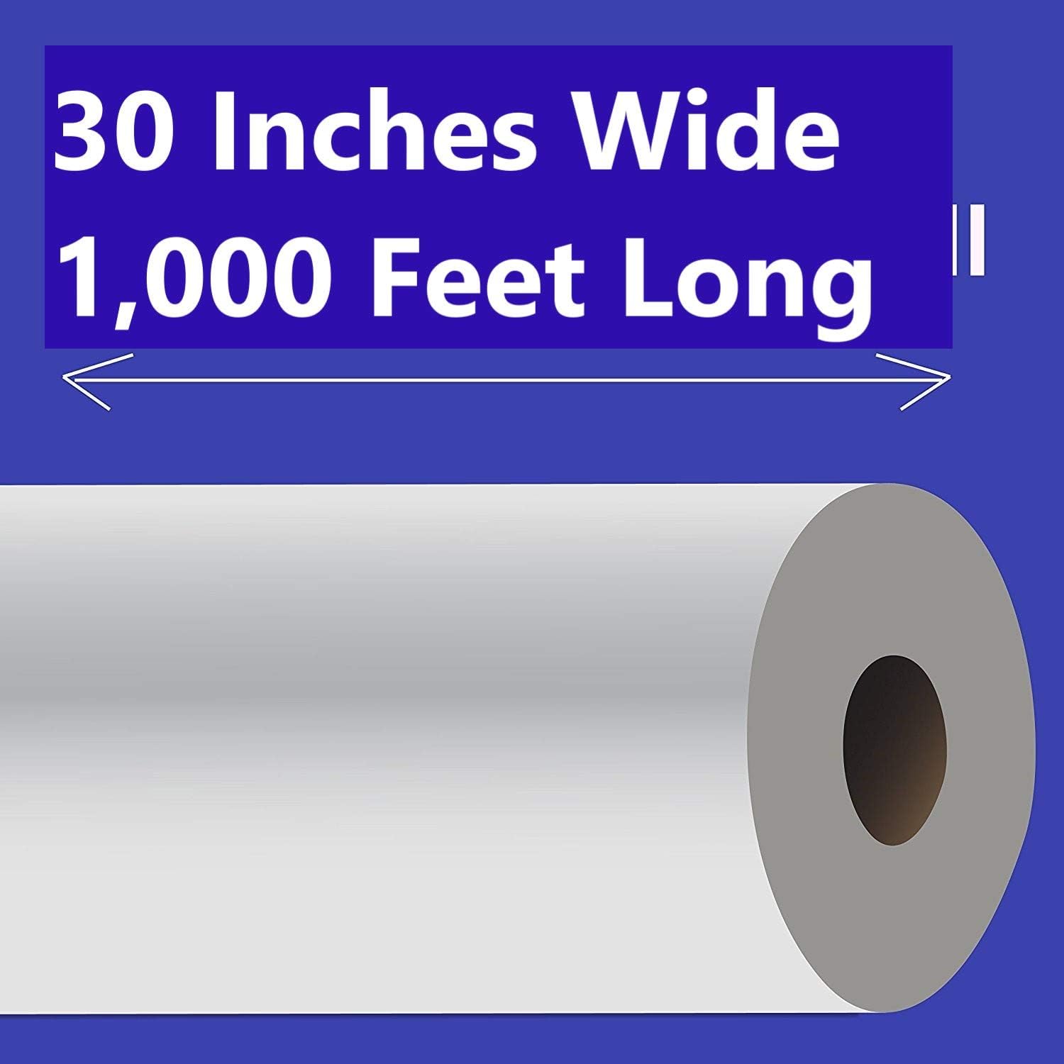 Amazon.com: Alliance Craft Paper 30" x 1000' Roll 1 White Paper Roll ...
