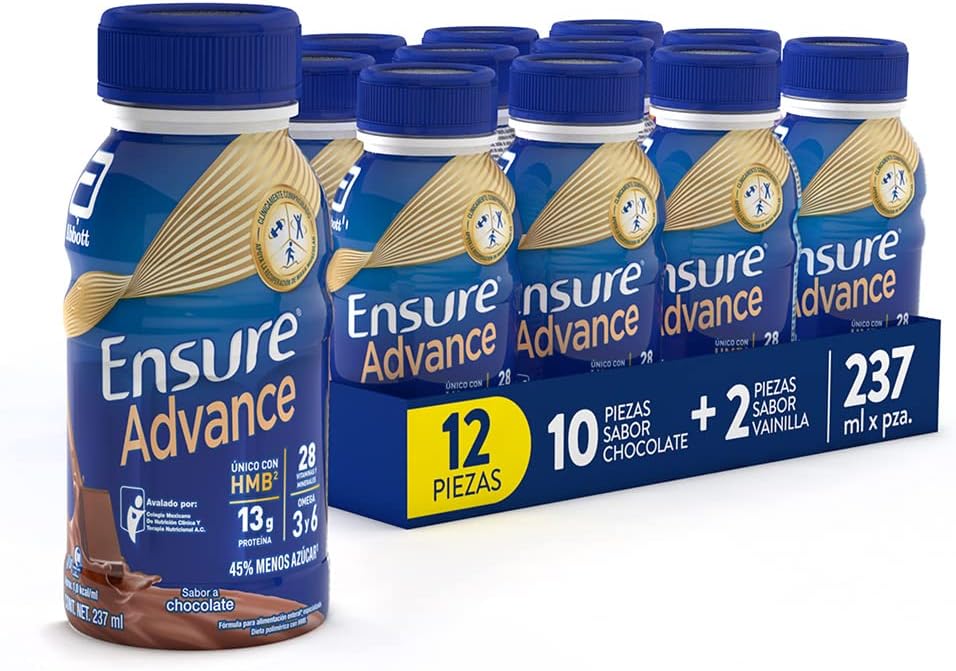 Ensure Advance - 12 Pack de 237 ml Cada Uno, 10 Chocolate + 2 Vainilla ...