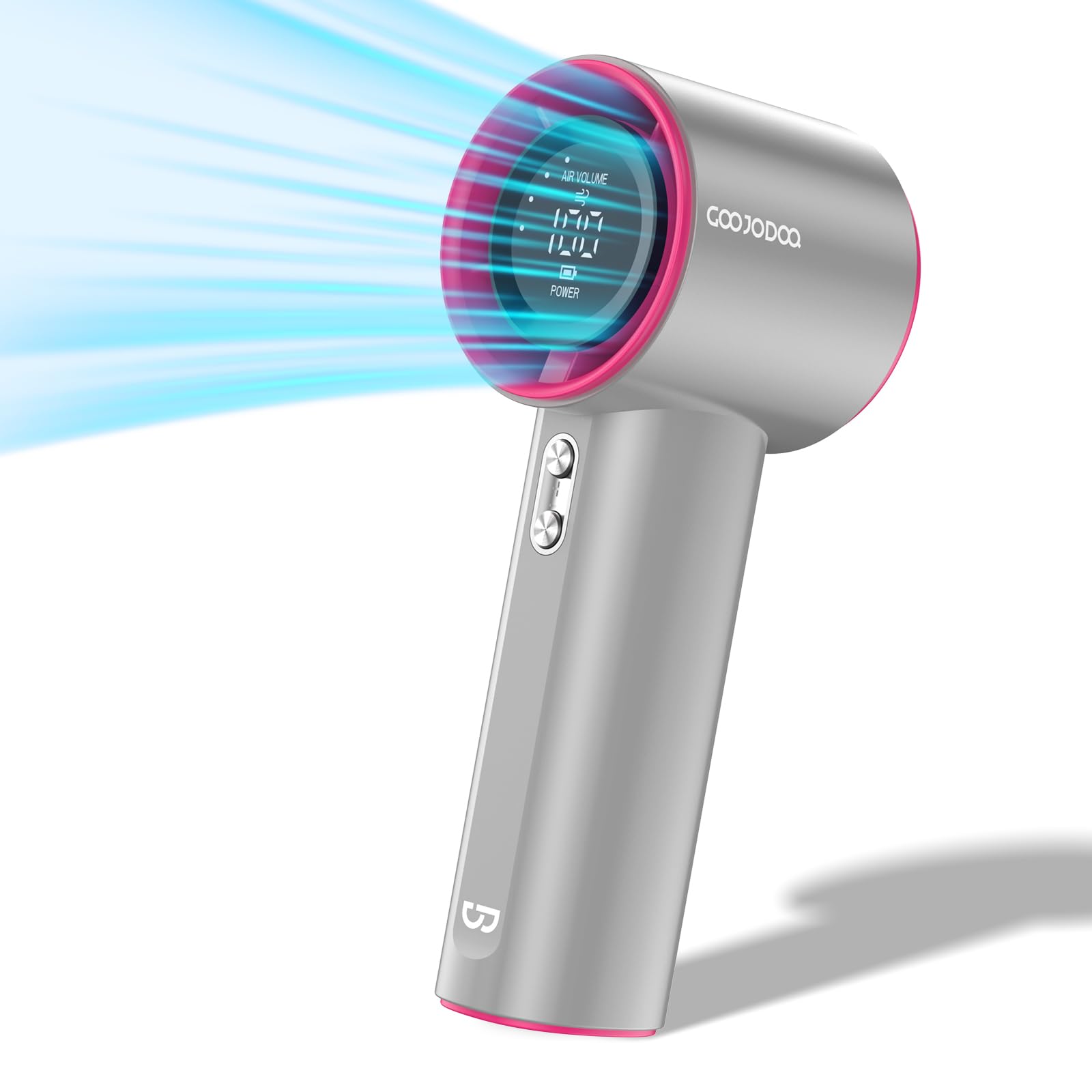 GOOJODOQ Portable Handheld Fan, USB-C Charge 4000mAh Battery Handheld ...