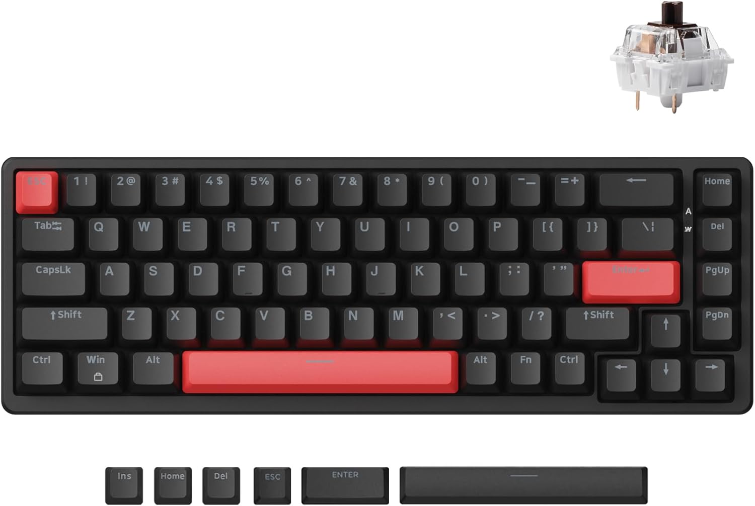 Amazon.com: LEMOKEY X6 Wired Mechanical Keyboard, QMK Programmable 65% ...