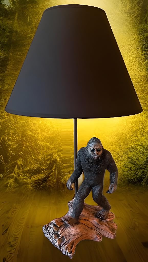 23" Bigfoot Table Lamp with Shade - Rustic Whimsical Sasquatch Cabin ...