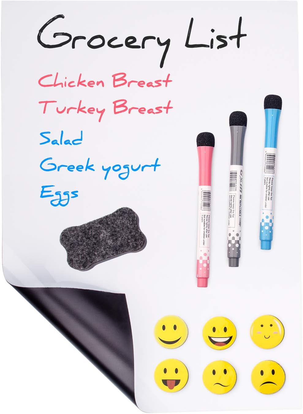 Amazon.com : Magnetic Dry Erase Board Sheet for Refrigerator/Office ...