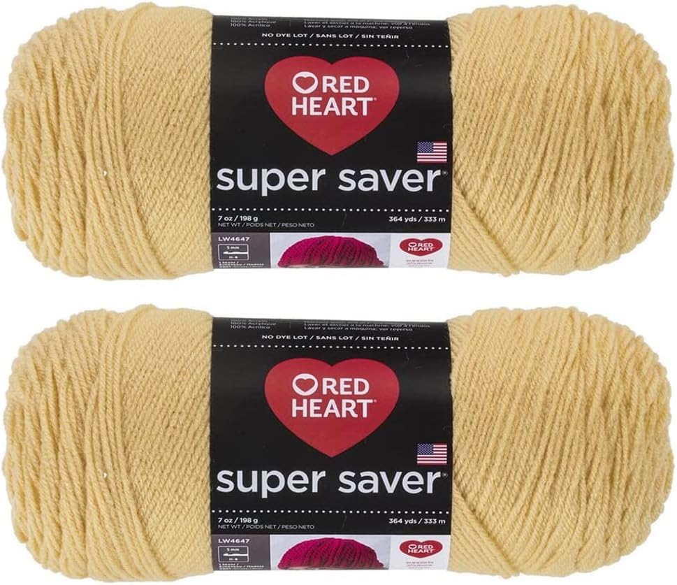 Amazon.com : Bulk Buy: Red Heart Super Saver (2-Pack) (Medium Thyme, 7 ...