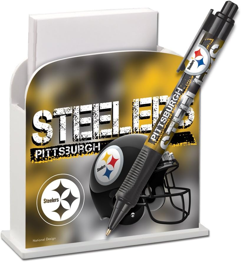 Amazon.com : Pittsburgh Steelers Stationery Desk Caddy with Matching ...