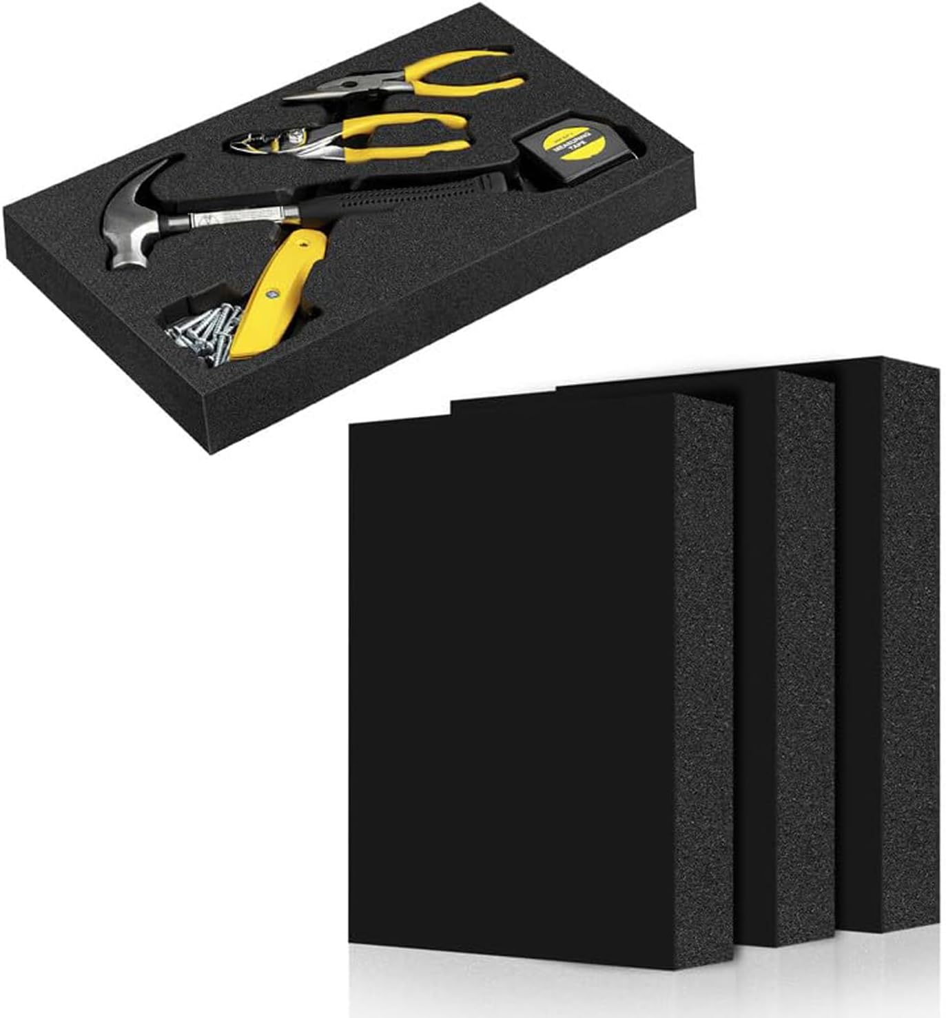 Amazon.com: 5 Pcs 16 x 12 x 2 Inches Polyurethane Foam - Foam Inserts ...