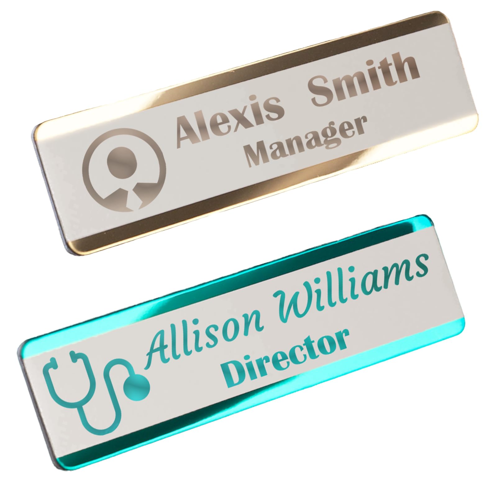 Amazon.com: JCYIF Personalized Magnetic Name Tags Custom Pins Name Tags ...