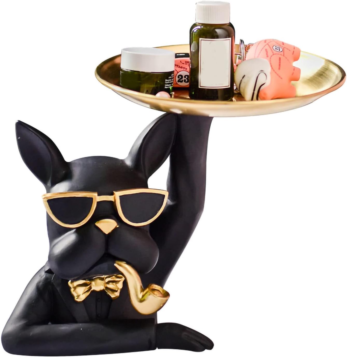 Key Bowl,Modern Decor Resin Bulldog Tray,Cute French Bulldog Sculptures ...