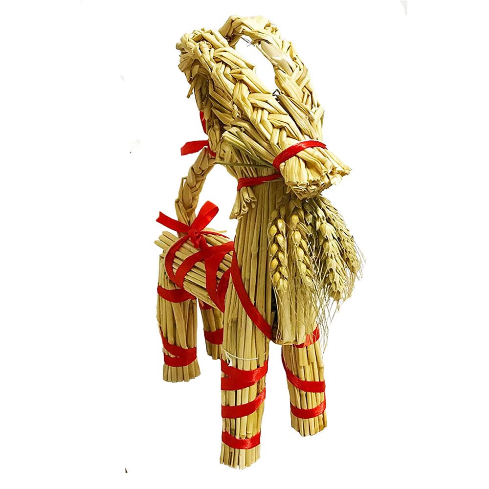 Amazon.com: Genting Straw Goat 8" Tall Christmas Goat Swedish Grass ...