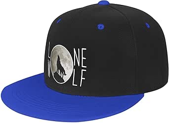 Byoblu Lone Wolf Moon Baseball Cap for Men Or Women Classic Flat Bill ...