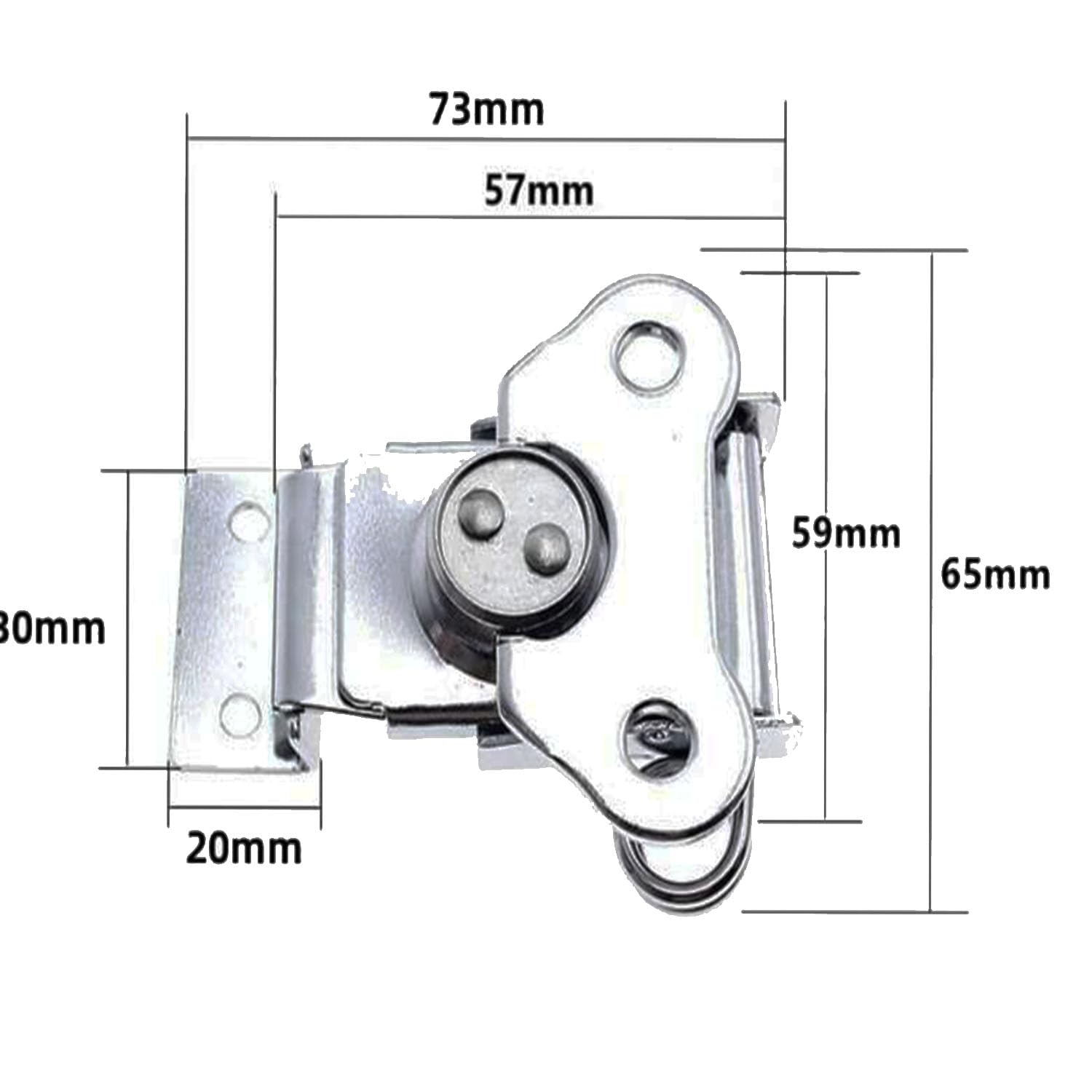 Snapklik.com : 2-Pack Spring Loaded Butterfly Twist Latch Black Metal ...