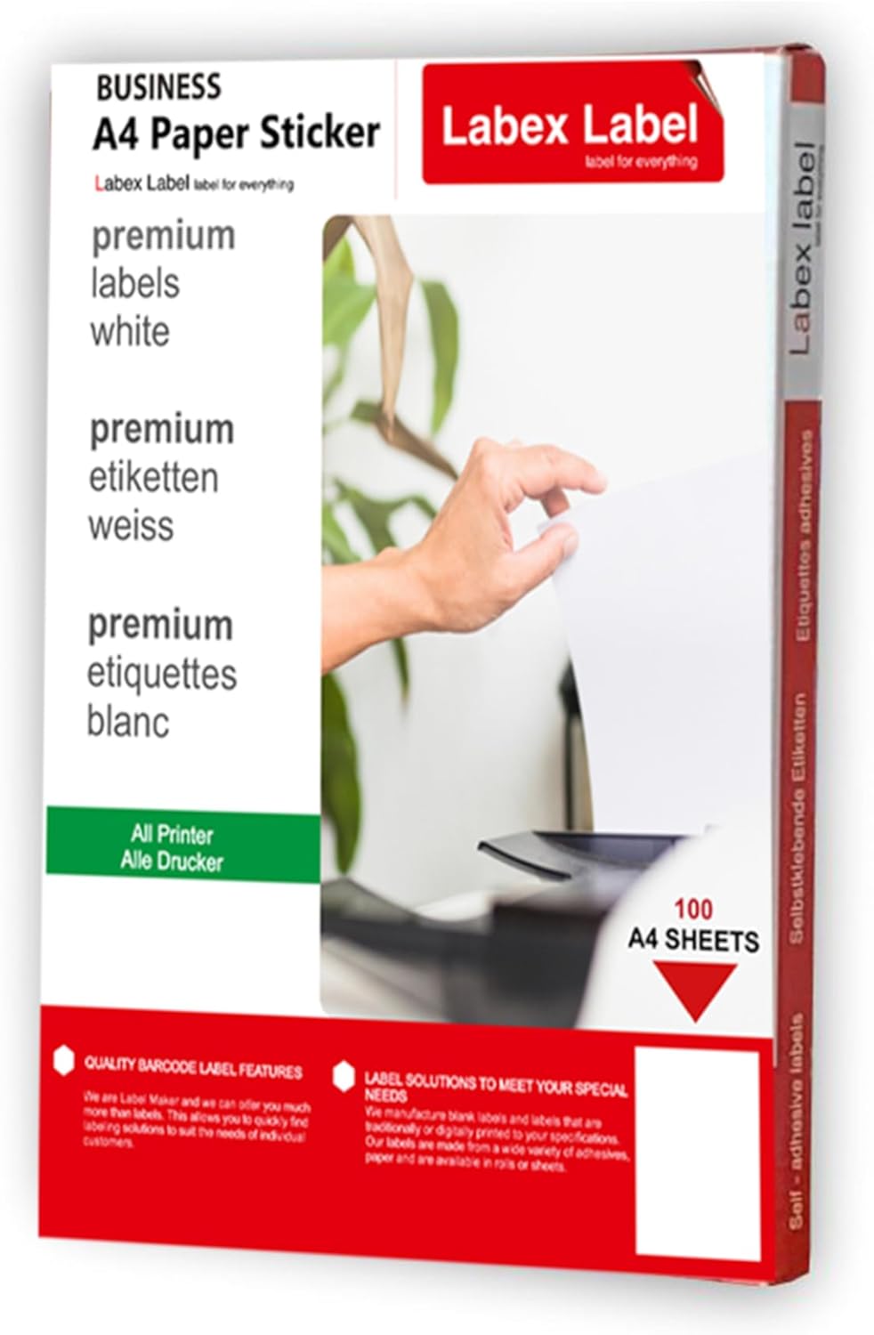 Etiketten A4 Bogen ∣ Bedruckbare Etiketten - 100 Stück 210 x 297 mm ...