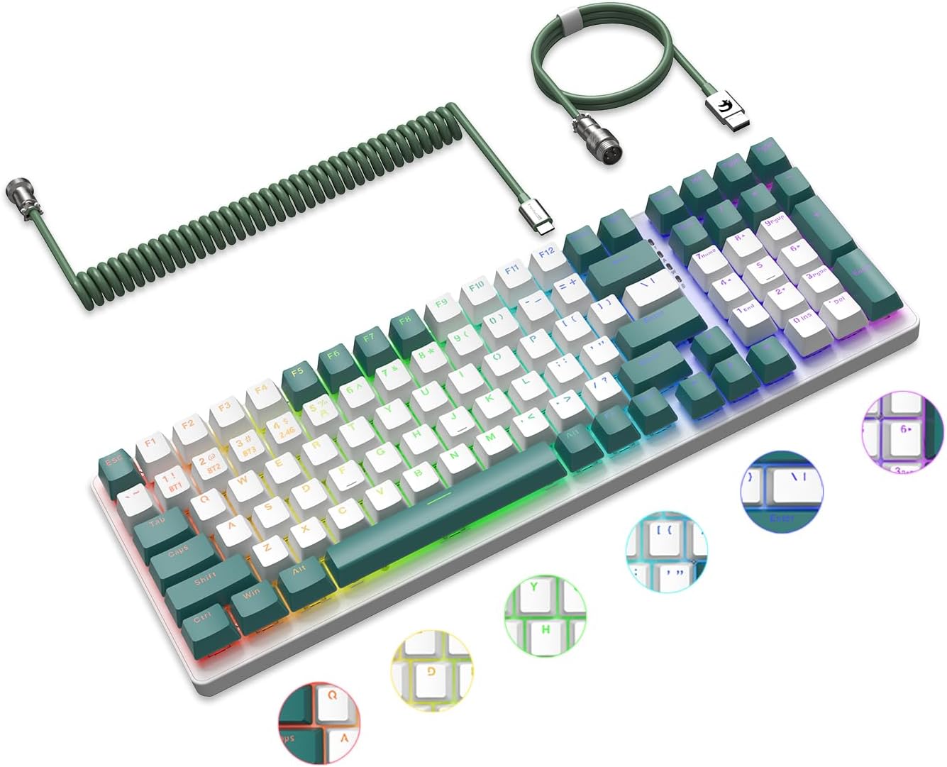 RK6 Pro Wireless Custom Mechanical PC Gaming Keyboard,2.4G/Bluetooth ...