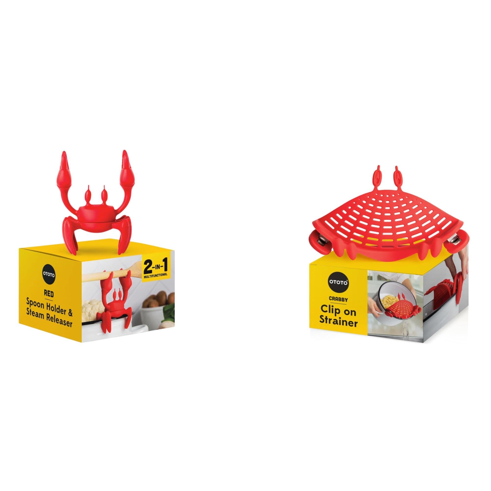 Amazon.com: OTOTO Red Crab 2-in-1 Spoon holder and Steam releaser ...