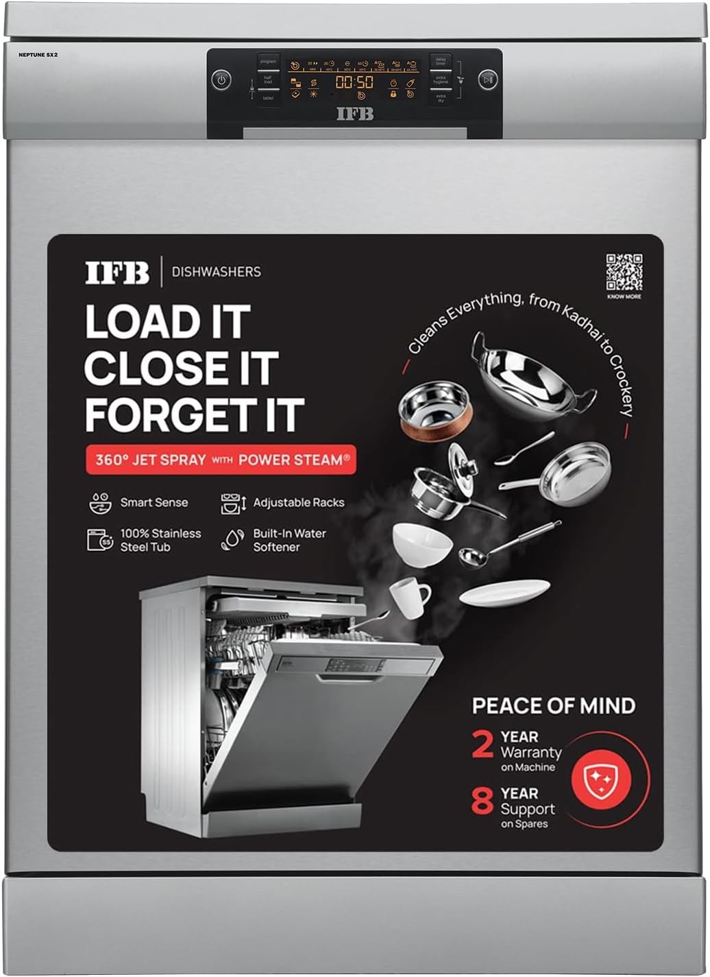 IFB 16 Place Settings â€ŽHot water wash Free Standing Dishwasher ...