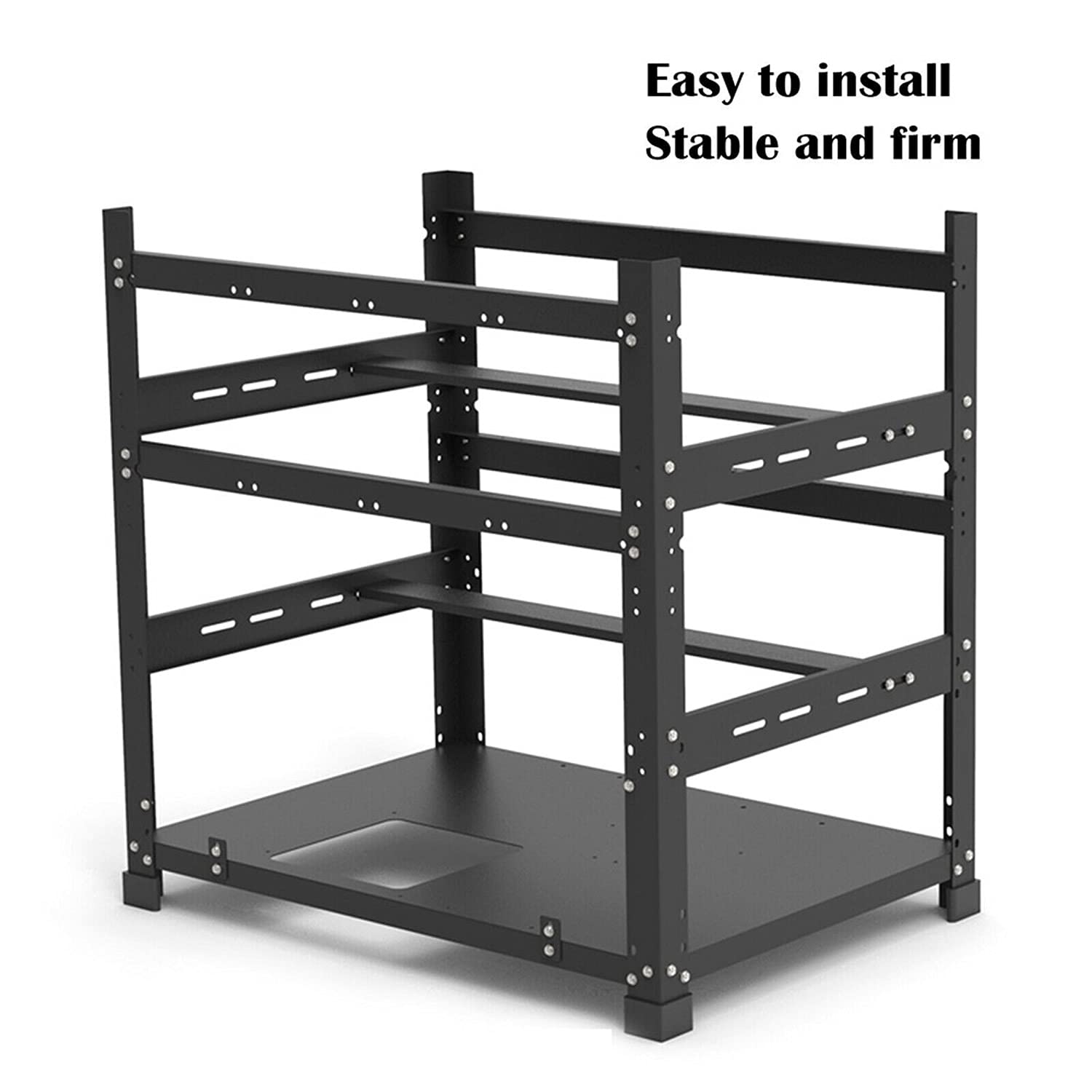 Mining Rig Frame - 3 Layers 12 GPU Steel Mining Case Bitcoin Ethereum ...