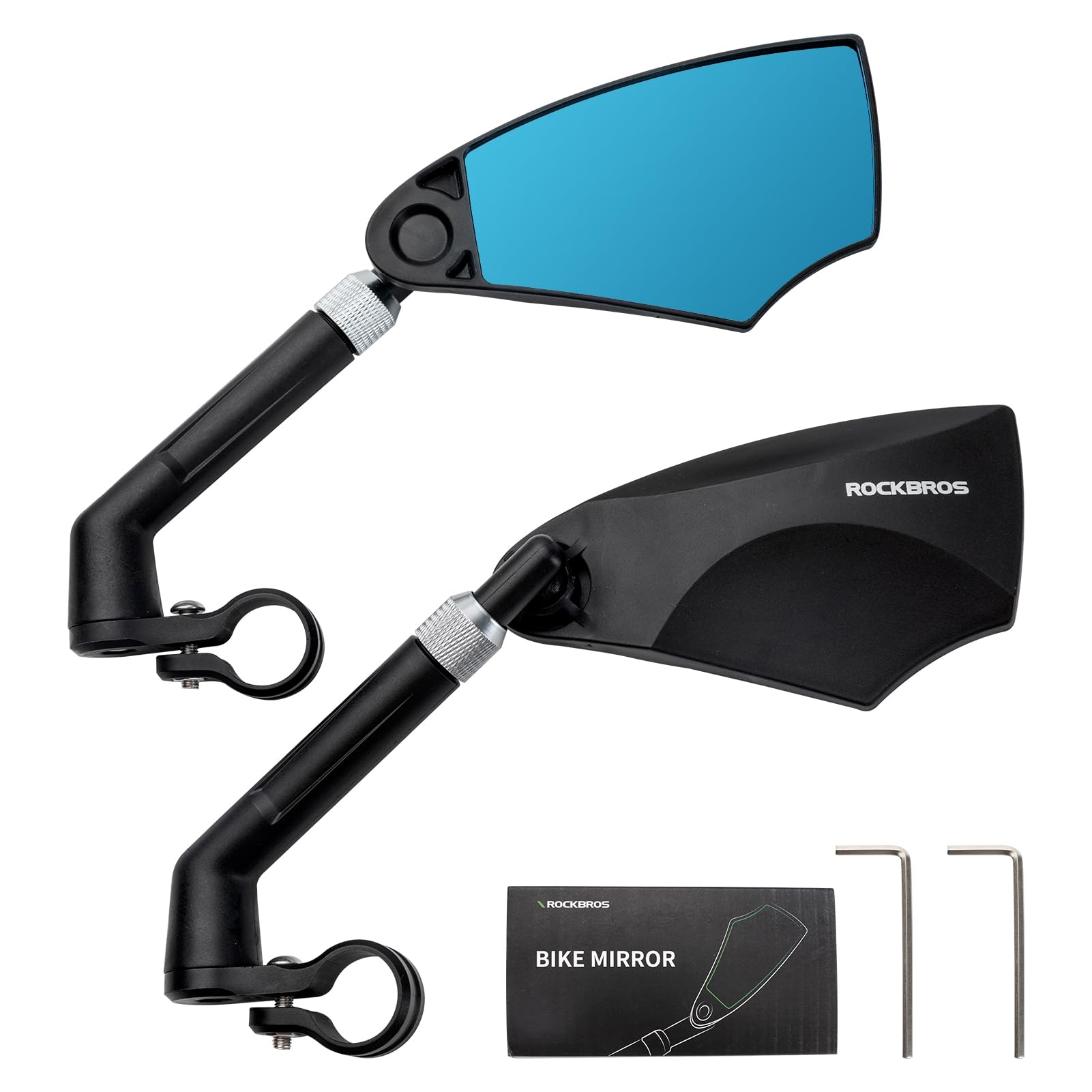 Amazon.com: ROCKBROS Newest Bike Mirror Adjustable Safe Rear View ...