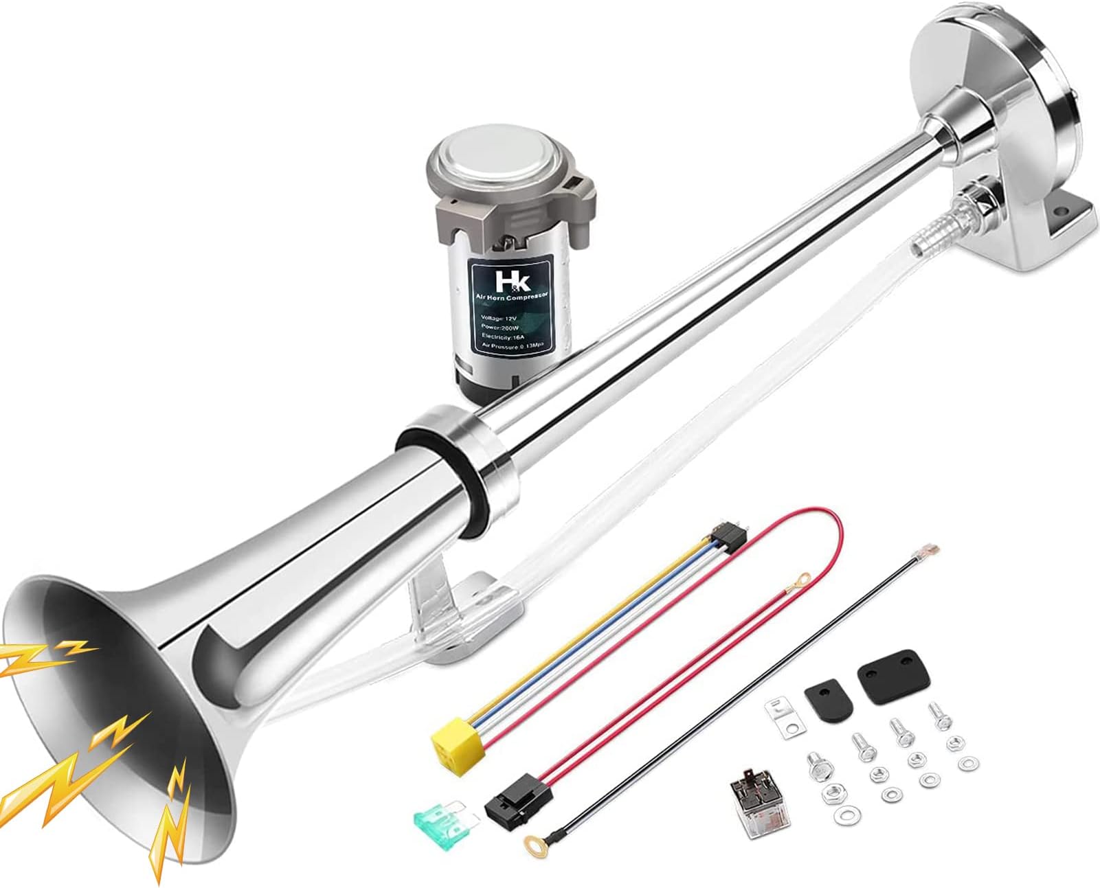 Amazon.com: Acouto 12V 328DB Single Trumpet Air Horn VXH1112MARC ...