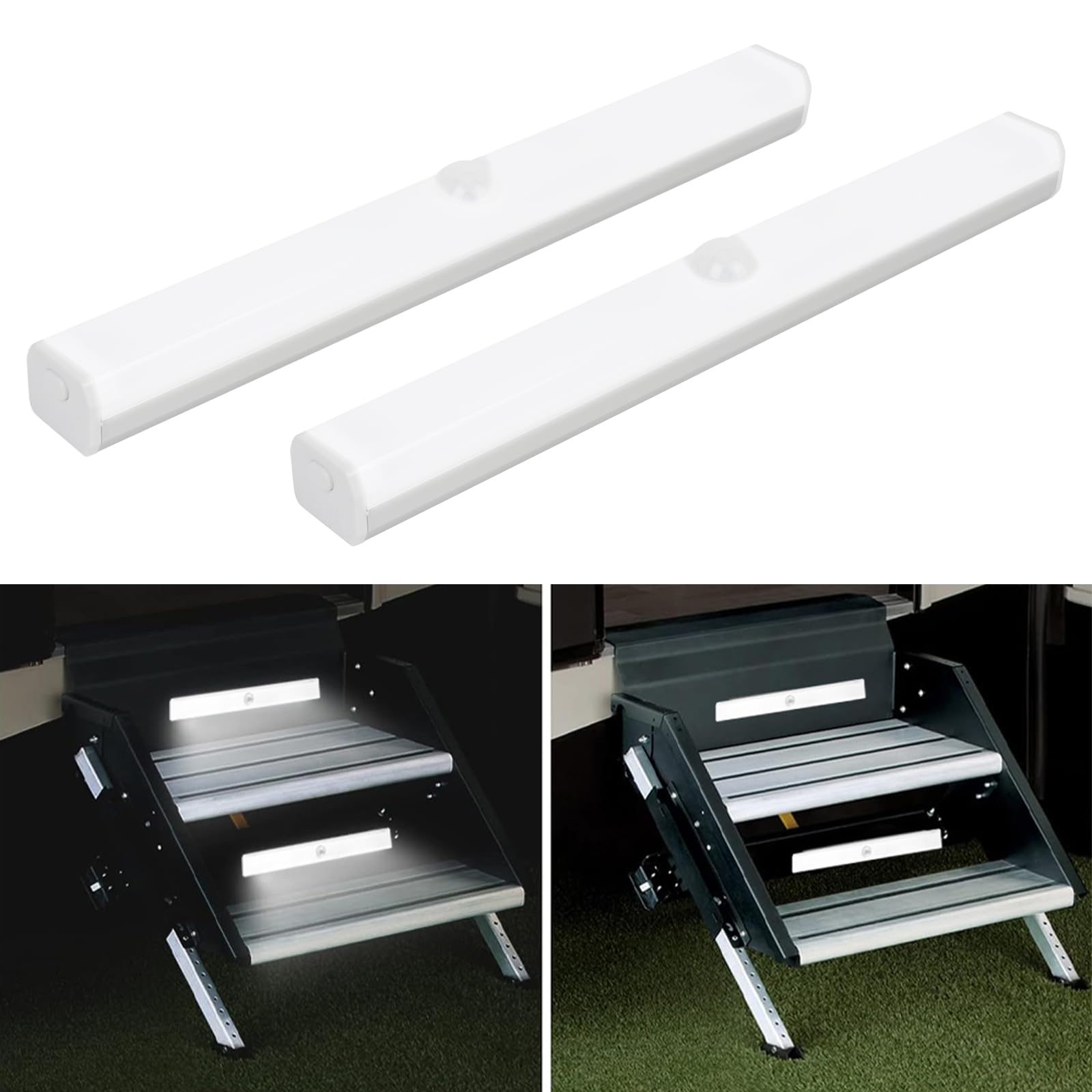 Amazon.com: GreceYou RV Step Lights Motion Activated, 2 Pack 14 LED ...
