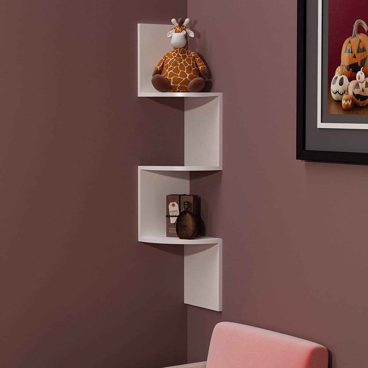 Kassar Enterprises: Zigzag Engineered Wood Floating Wall Mount Corner ...