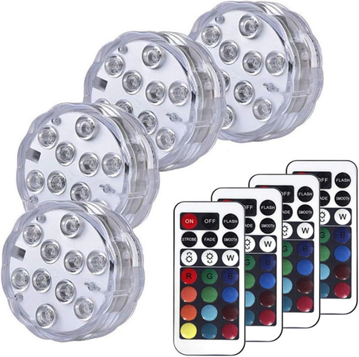 Amazon.com : YONGTO IP68 Waterproof 10 LEDs Submersible Light Aquarium ...