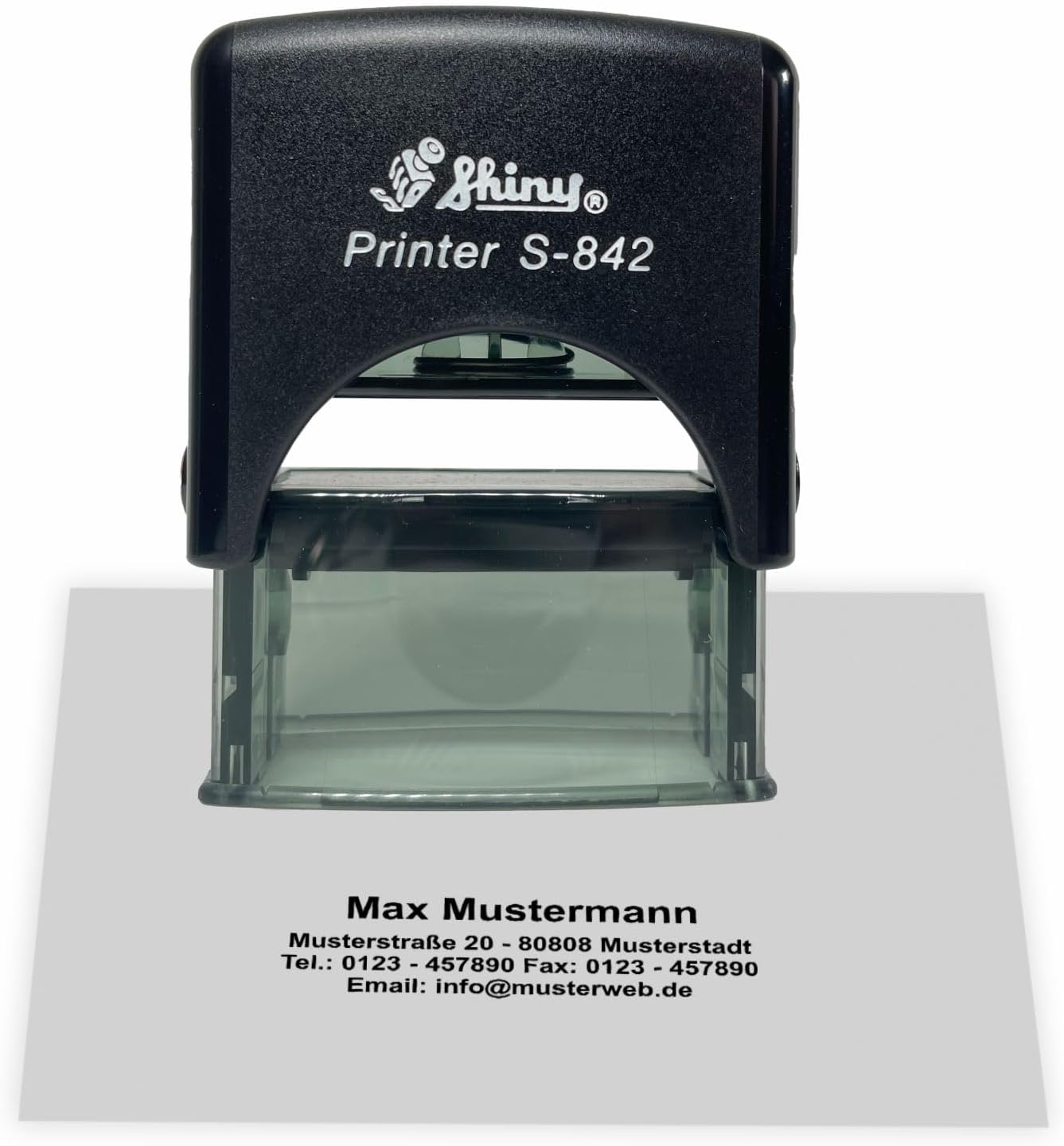 Personalisierter Stempel mit Wunschtext - selbstfärbender Stempel als ...