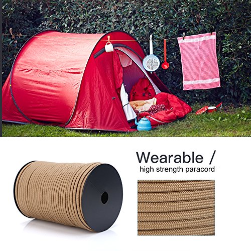 Parachute Cord, 550 Reflective Multiple Colors 9 Strand Core 100m ...