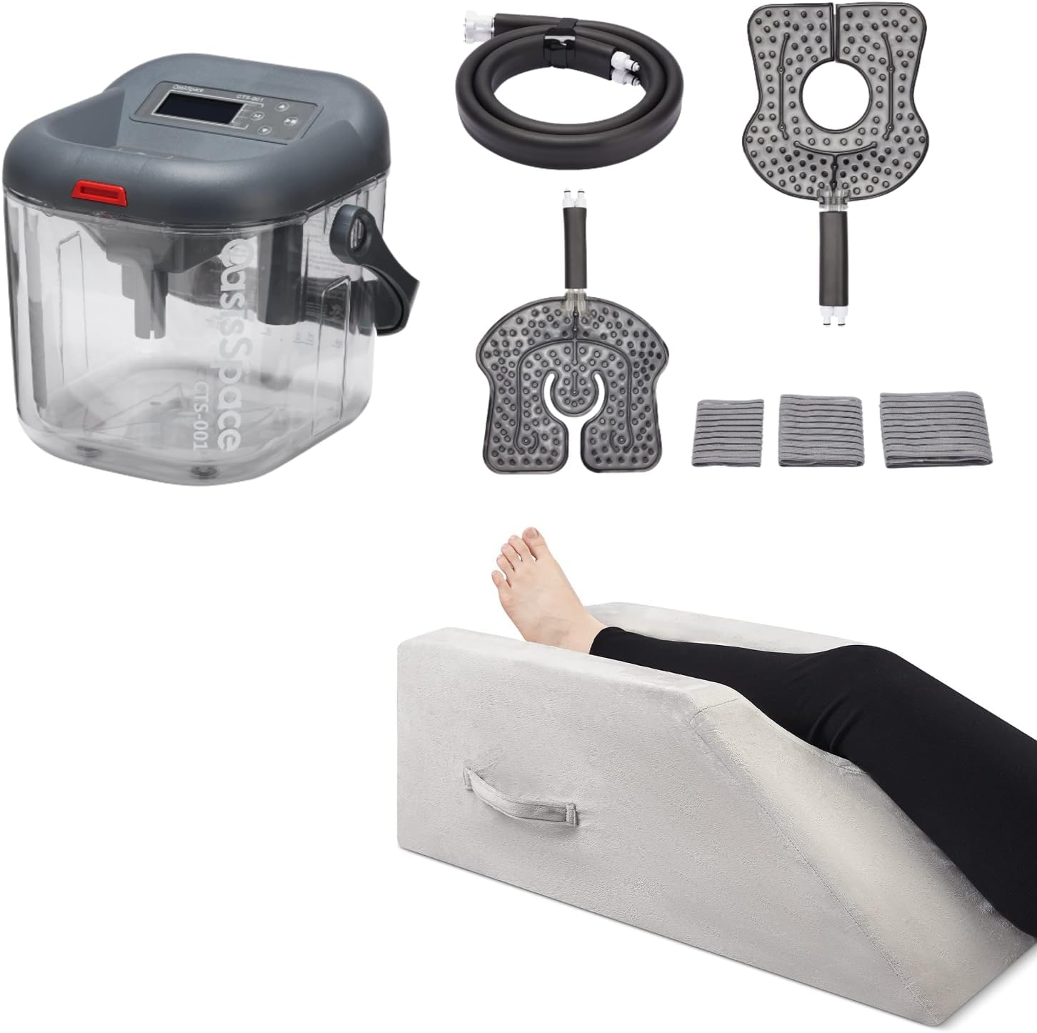 Amazon.com: OasisSpace Cold Therapy Machine with 2 Flexible Pads & 9.1 ...