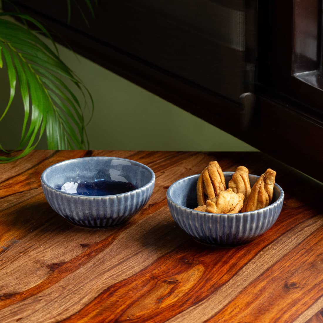 Buy ExclusiveLane 'Sapphire Swirl' Hand Glazed Studio Pottery Ceramic ...